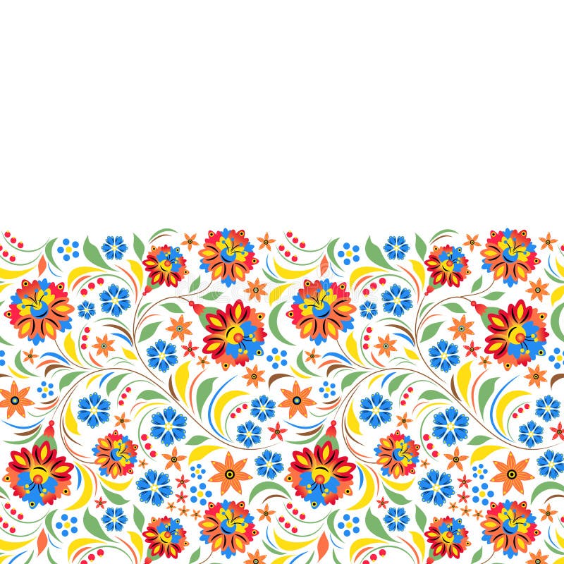 Traditional Russian Floral Ornament Stock Vector - Illustration of ...