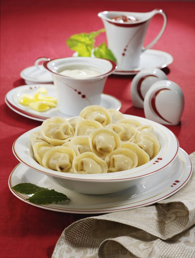 Traditional Russian Food Pelmeni Stock Image - Image of delicious ...