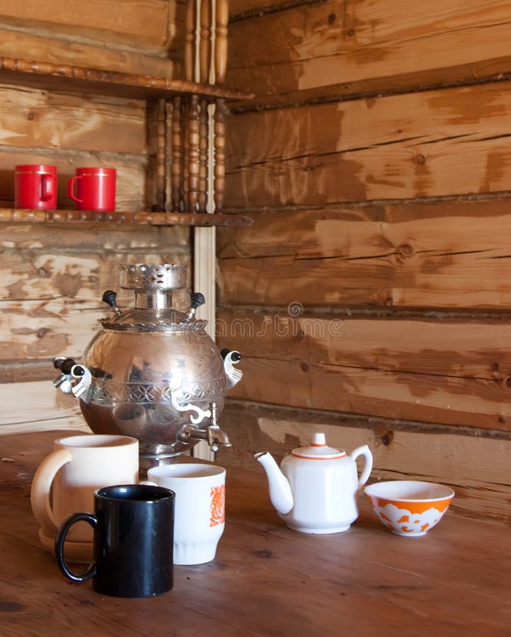 Traditional Russian Samovar Stock Photo - Image of house, bath: 10811790