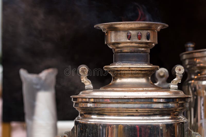 Traditional Russian Cooker with Pots on Top of it Stock Photo - Image ...
