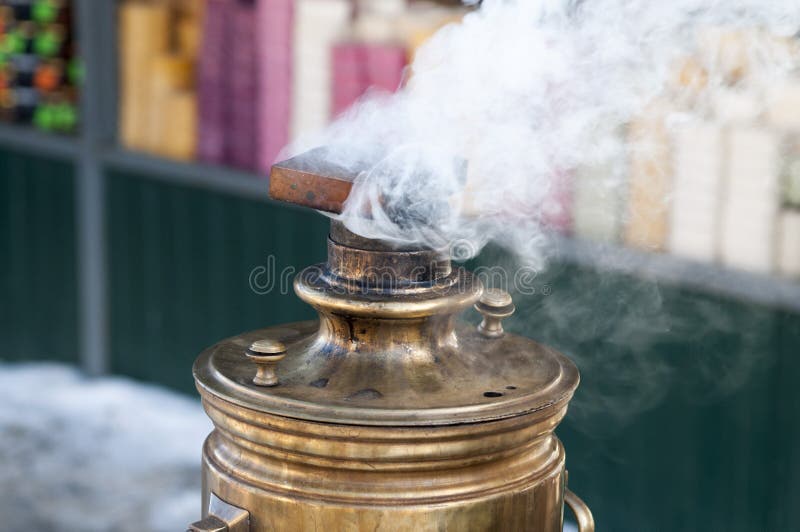 Traditional Russian Samovar Stock Photo - Image of natural, object ...