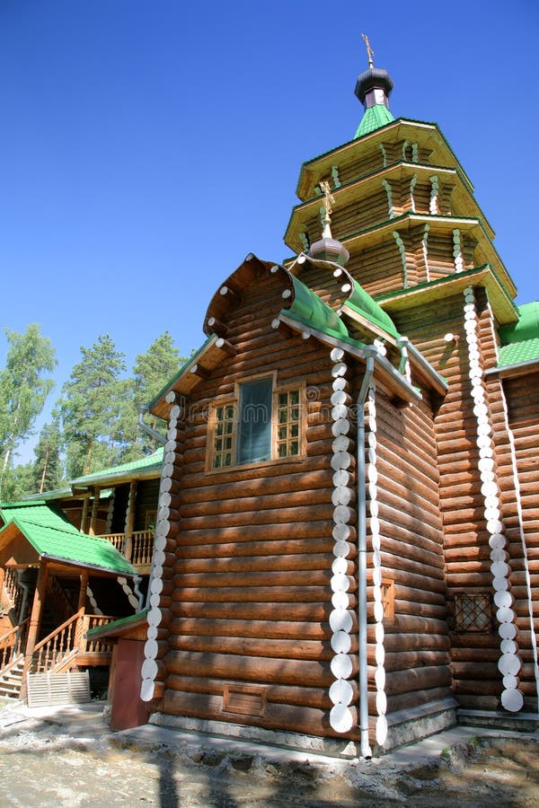 Traditional Russian Timber Church Stock Photo - Image of construction ...