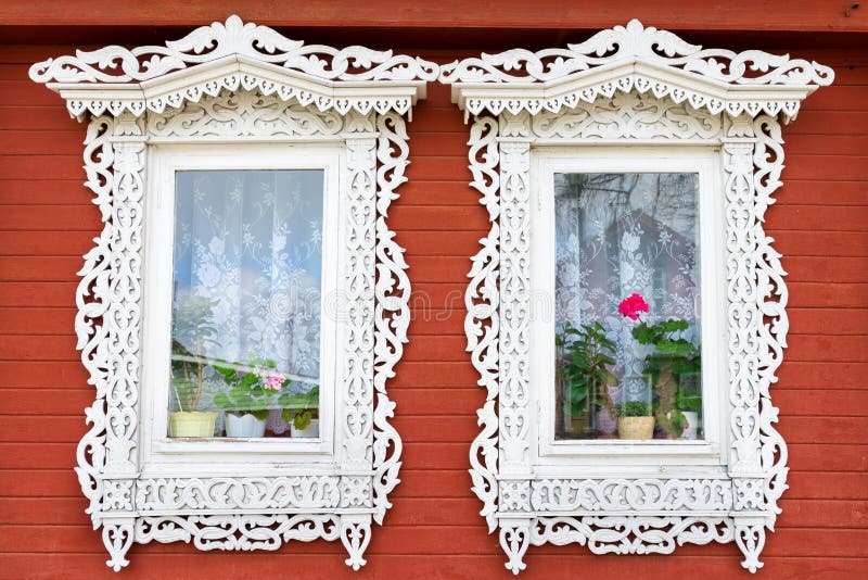 Old Russian Windows in Tomsk Stock Photo - Image of russia, fretwork ...