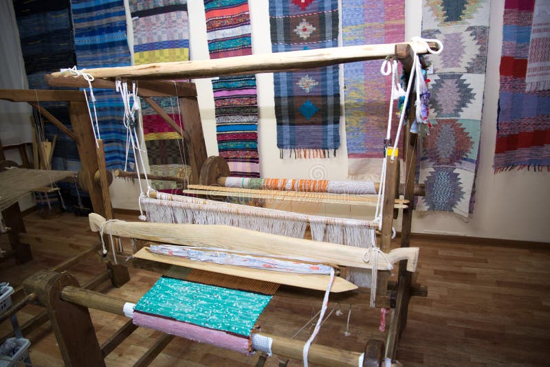 Traditional rustic loom stock image. Image of rustic - 135458797