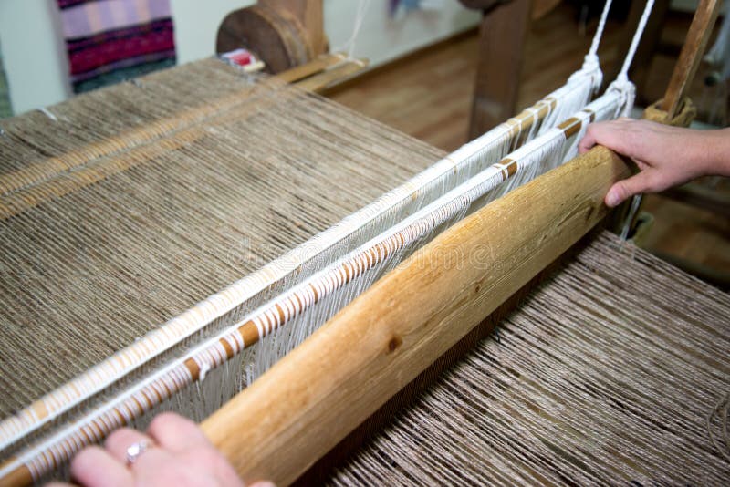 Traditional rustic loom stock photo. Image of cloth - 135458868
