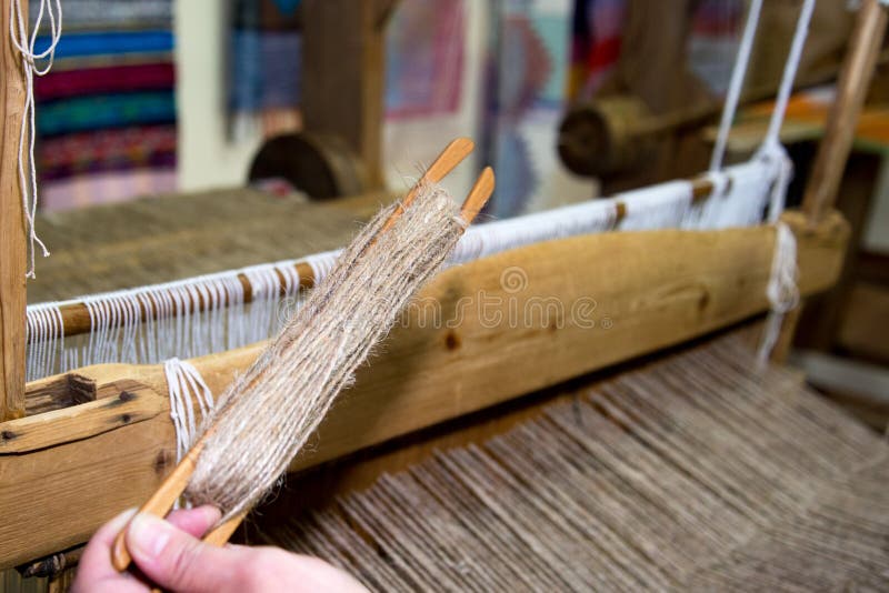 Traditional rustic loom stock image. Image of rural - 135458897