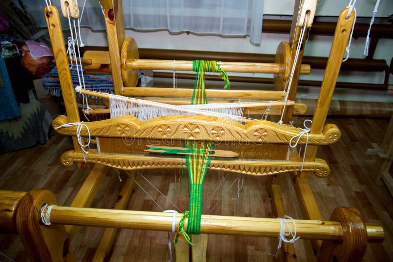 Traditional rustic loom stock image. Image of domestic - 135458943
