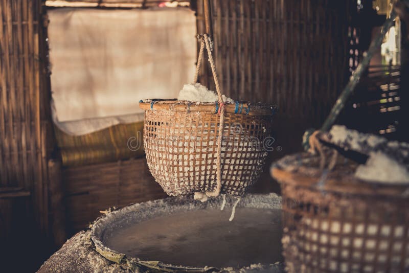 Traditional Salt Making at Boklua District, Nan Province Stock Image ...