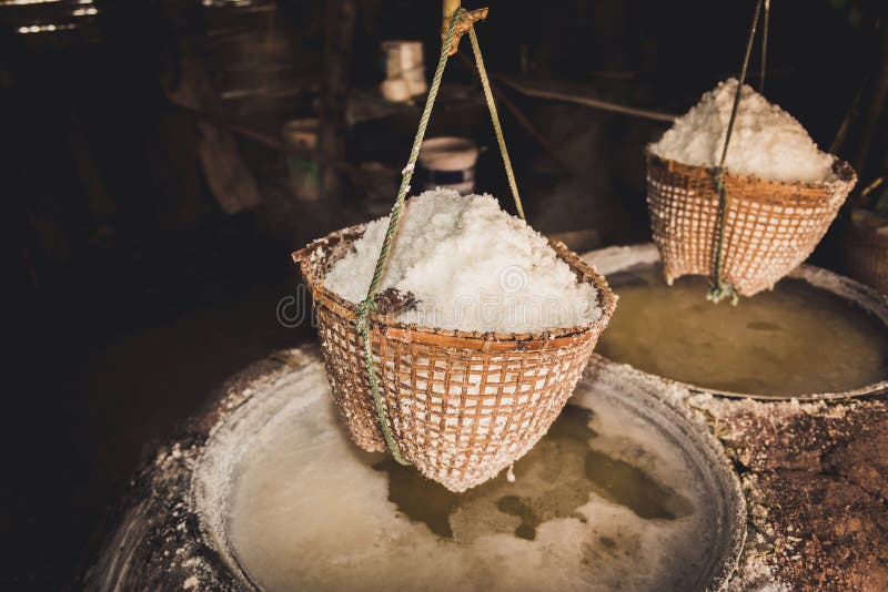 Traditional Salt Making at Boklua District, Nan Province Stock Image ...