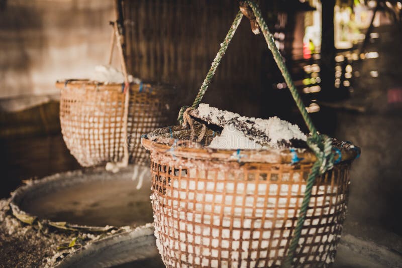 Traditional Salt Making at Boklua District, Nan Province Stock Image ...