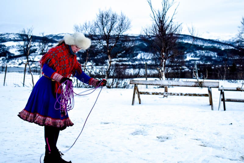 Traditional Sami People in the Norways Lapland, Tromso Editorial Image ...