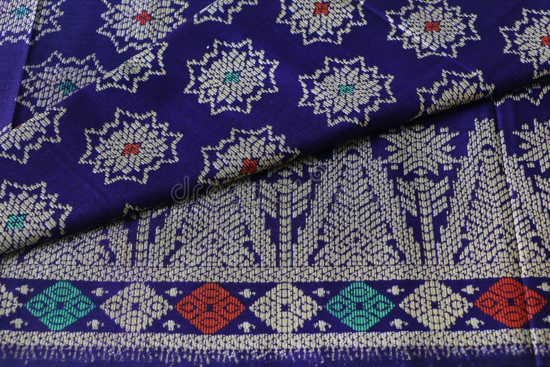 Traditional Sarawak Sarong with Pattern Stock Image - Image of sarong ...