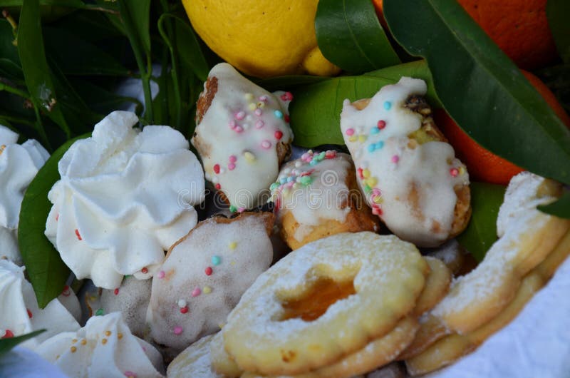 Traditional Sardinian Pastries Stock Photo - Image of food, market ...