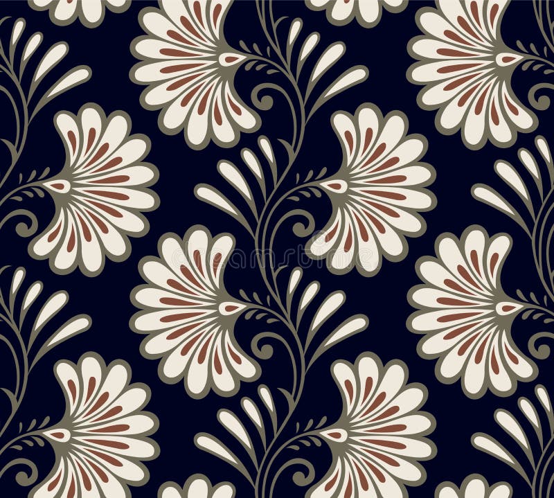 Asian Pattern with Dragon Background Stock Vector - Illustration of ...