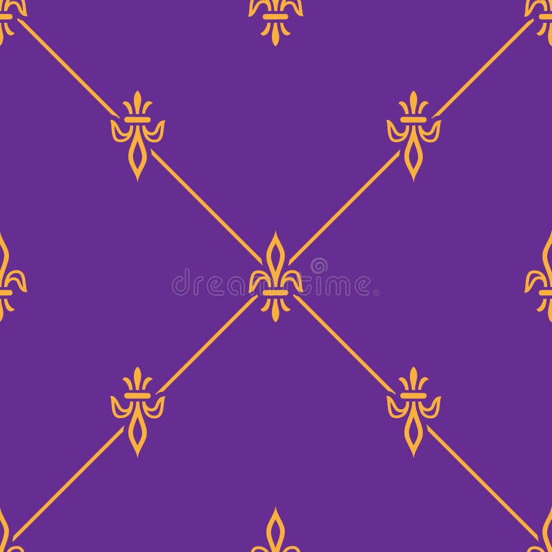 French Lily Seamless Pattern Stock Illustration - Illustration of ...
