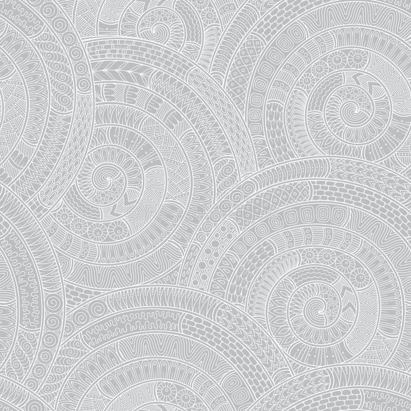 Traditional Seamless Vintage Dark Fan Shaped Ornate Elements Wit Stock ...