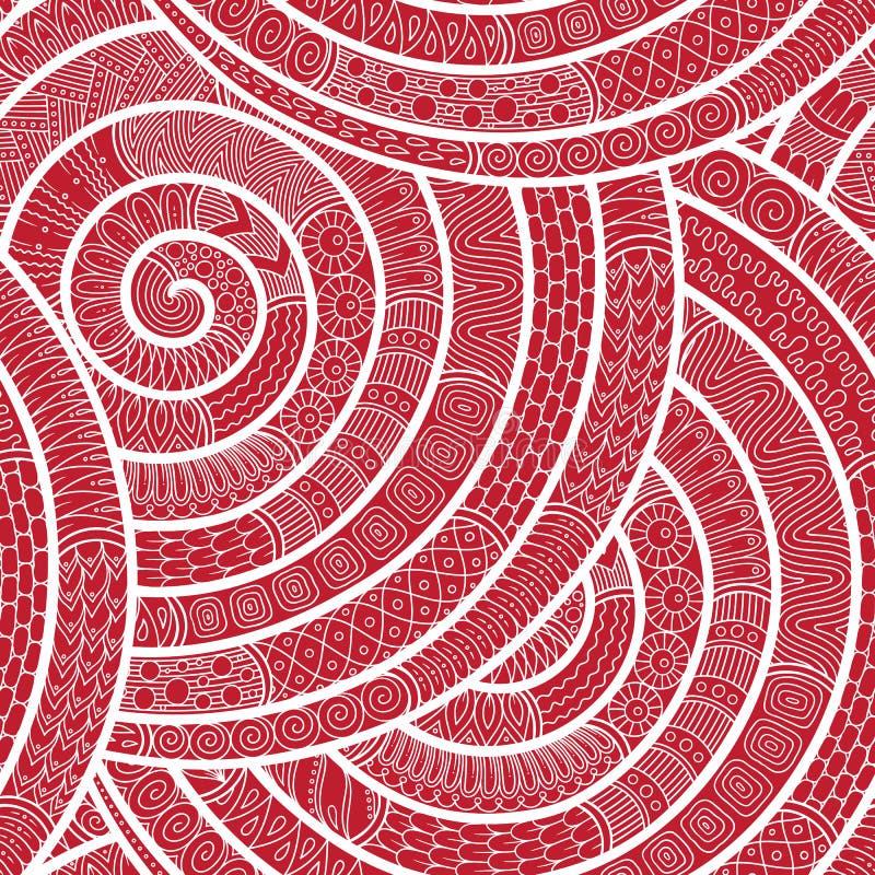 Traditional Seamless Vintage Dark Fan Shaped Ornate Elements Wit Stock ...