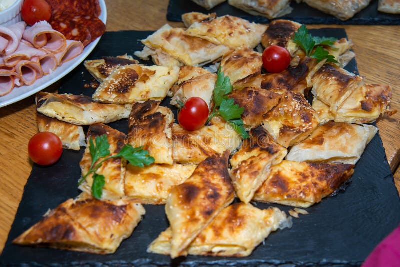 Traditional Serbian Cheese Pie Gibanica Stock Photo - Image of ...