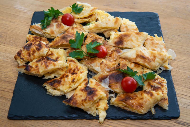 Traditional Serbian Cheese Pie Gibanica Stock Image - Image of ...