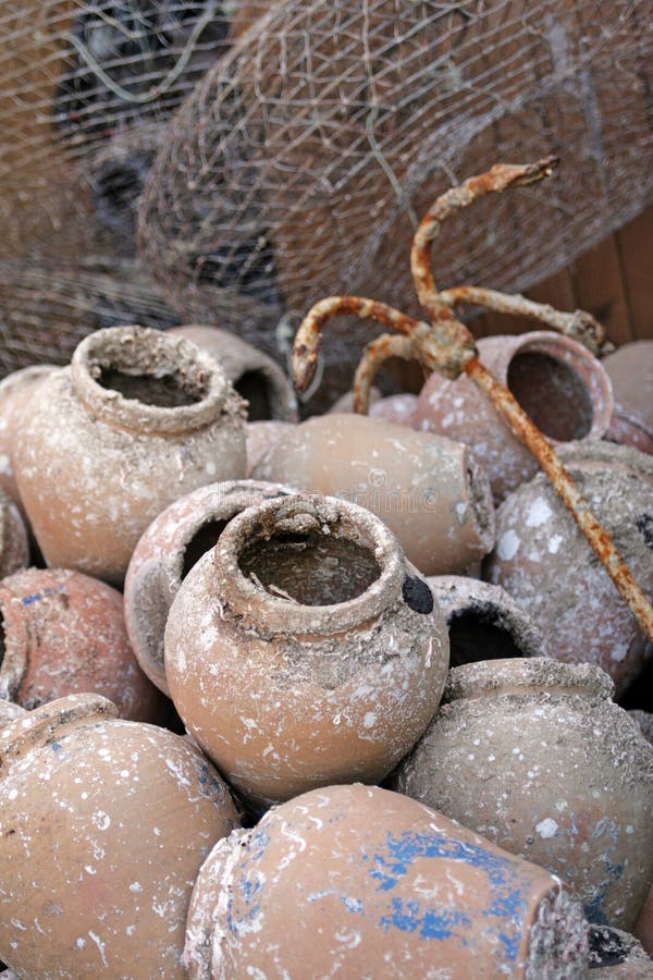 Traditional Setup of Traps for Octopuses Stock Image - Image of algarve ...