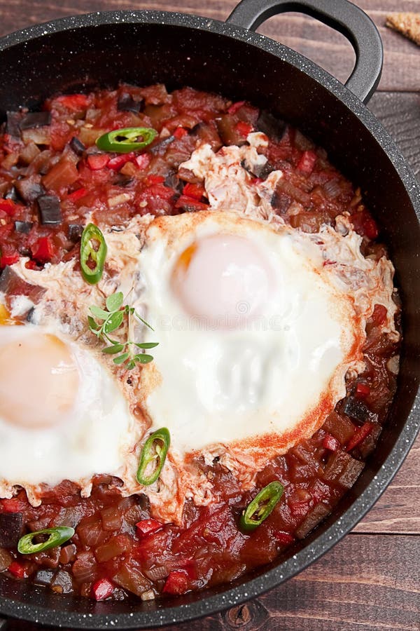 Traditional shakshuka stock image. Image of healthy, shakshuka - 29026427