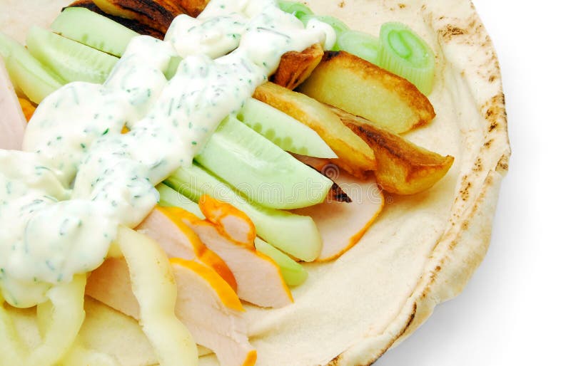 Traditional shaorma stock image. Image of fast, salad - 15331499