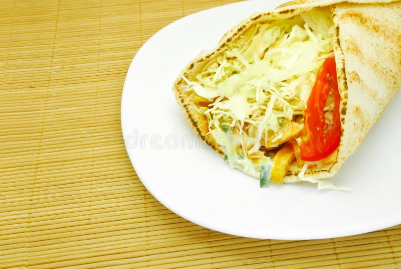 Traditional shaorma stock image. Image of pita, shaorma - 16095913