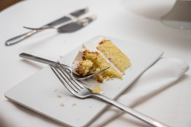 Traditional Sharing of Wedding Cake Stock Image - Image of party, bride ...