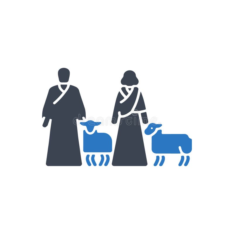 Traditional Shepherds Sheep Icon Stock Vector - Illustration of people ...