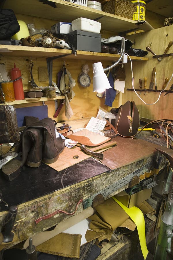 Traditional Shoemaker Workshop Stock Photo - Image of culture, boot ...