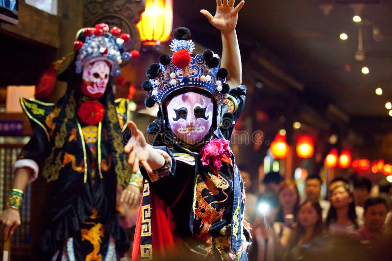 Traditional Sichuan Chinese Opera Editorial Stock Photo - Image of hide ...