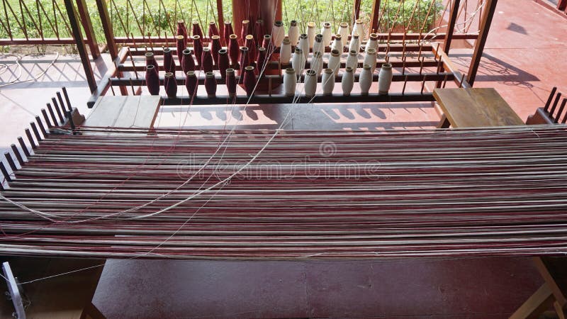 Silk manufacture stock photo. Image of cambodia, manufacturing - 114325650