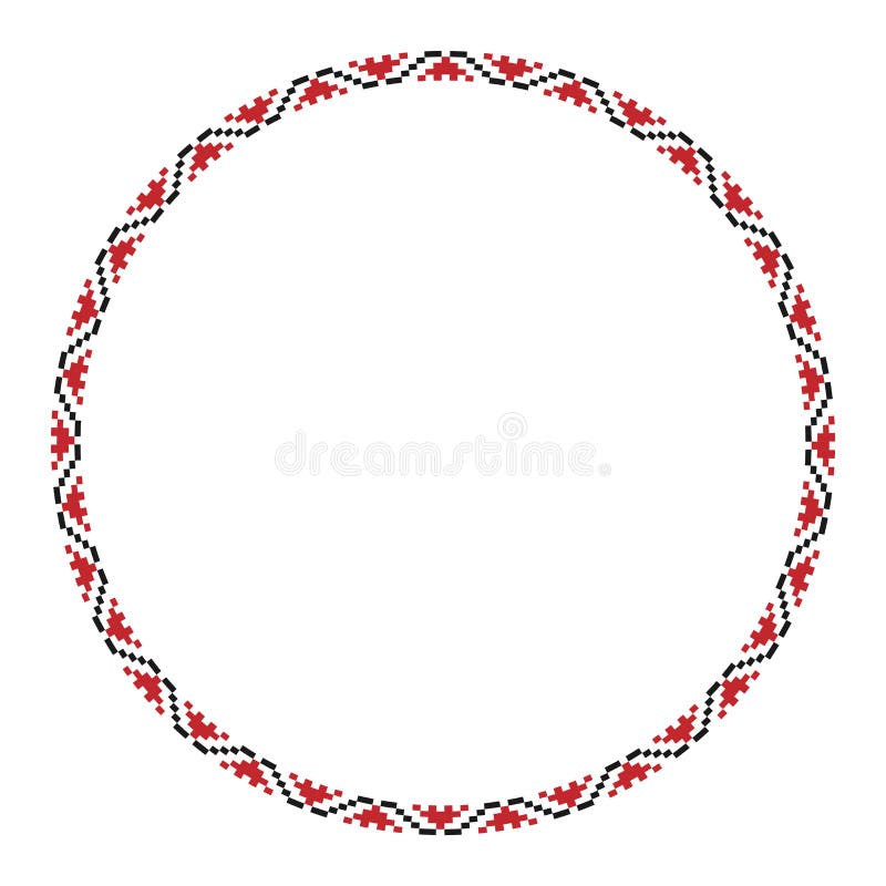 Traditional Slavic Round Embroidery Stock Vector - Illustration of ...