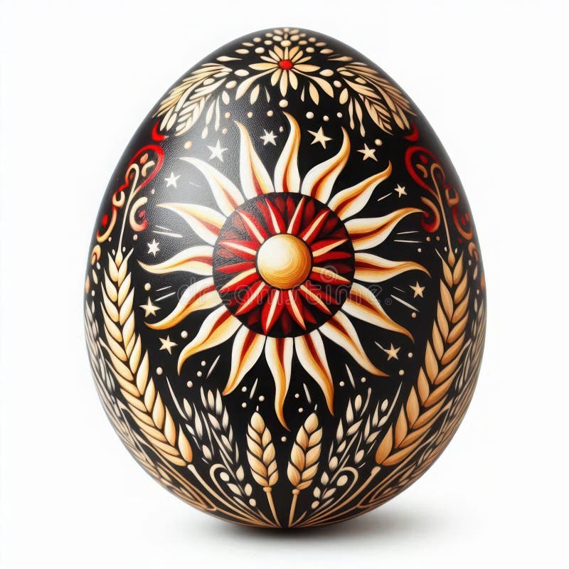 Traditional Slavic Sun Egg stock illustration. Illustration of festival ...