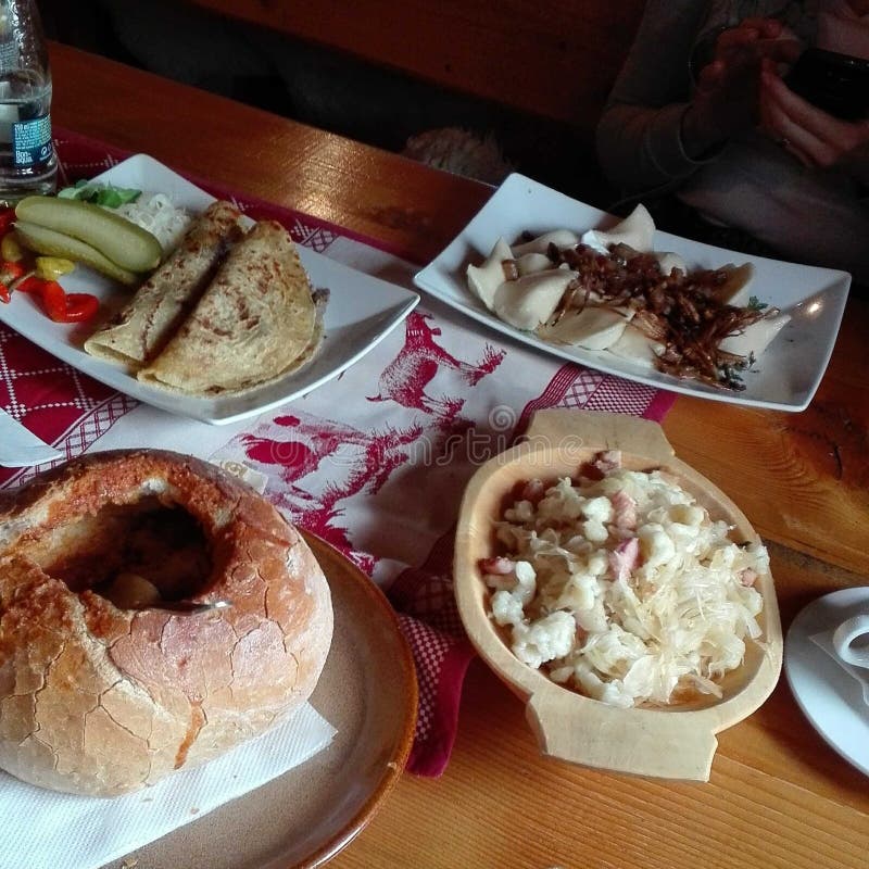 Traditional slovak food 2 stock image. Image of snack - 201299777