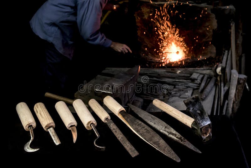 Traditional Smithing Industry and Handmade Tools Stock Photo - Image of ...