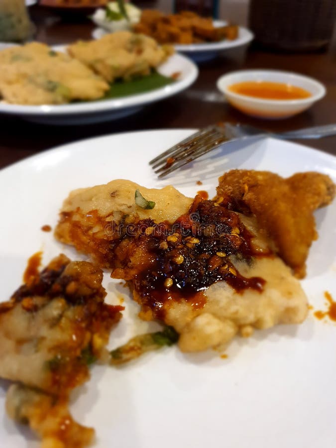 Traditional Snack Food Called Tempe Mendoan Stock Photo - Image of ...