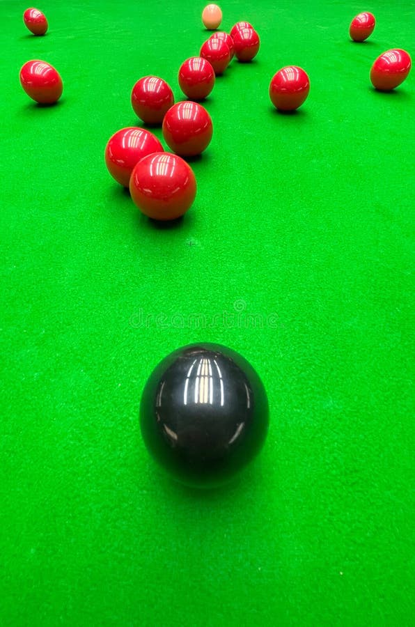 Traditional Snooker Balls and Game Table from Top View Stock Photo ...