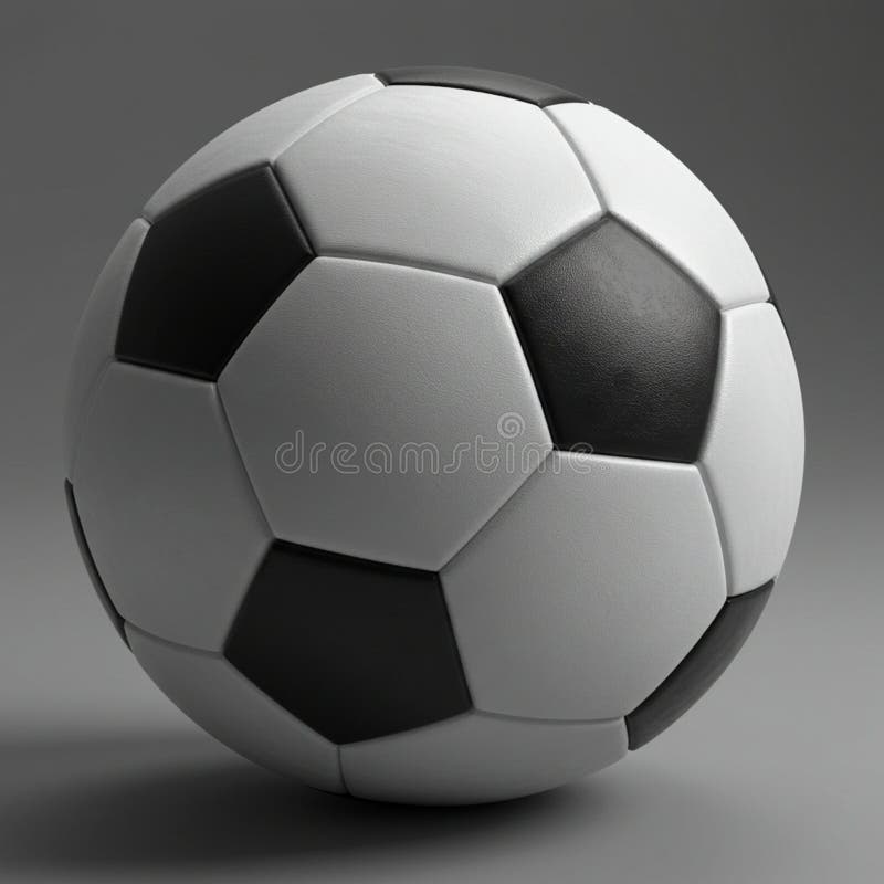 A Traditional Soccer Ball with a Classic Black and White Pattern ...
