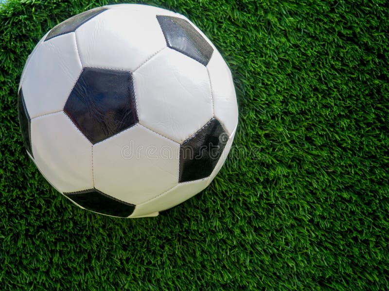 Traditional Soccer Ball on Soccer Field Stock Photo - Image of ball ...