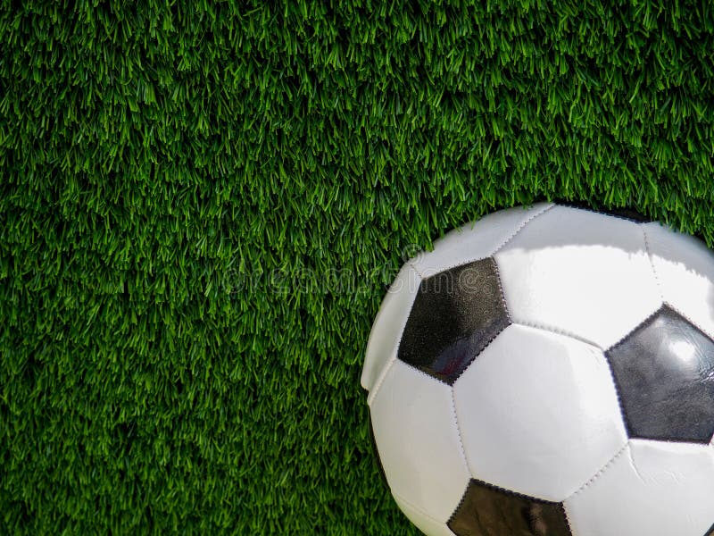 Traditional Soccer Ball on Soccer Field Stock Image - Image of games ...