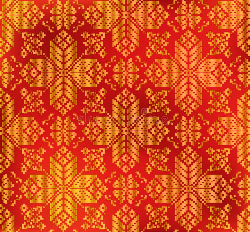 Traditional Songket Motif from Palembang Stock Vector - Illustration of ...