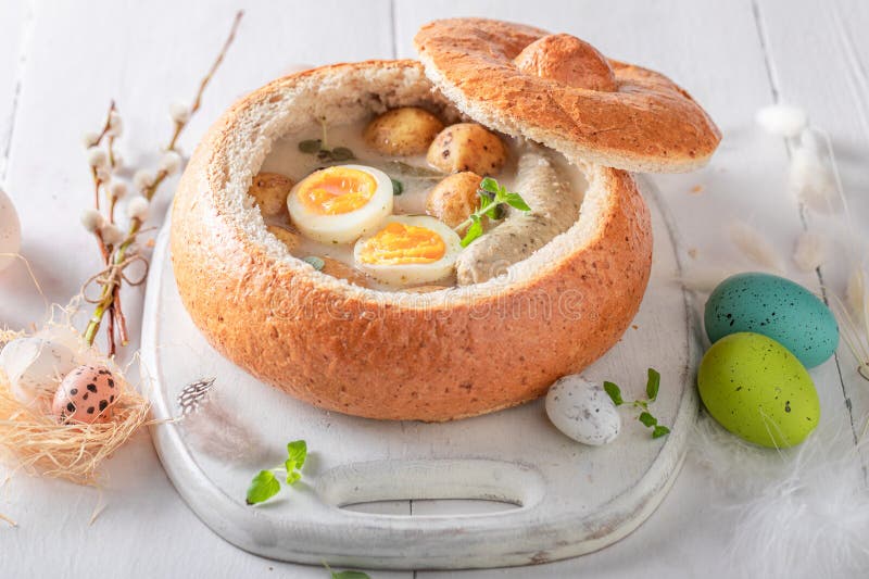 Traditional Sour Soup As a Classic Easter Dish Stock Image - Image of ...
