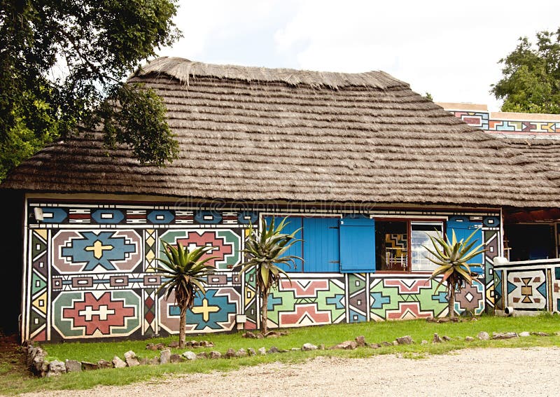 Ndebele house stock image. Image of africa, traditional - 9114353