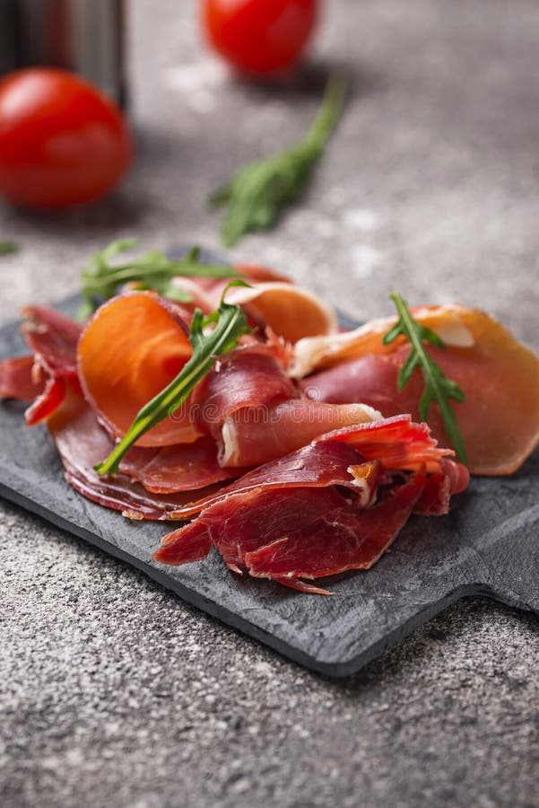 Traditional Spanish Cured Meat Jamon Stock Image - Image of cured ...