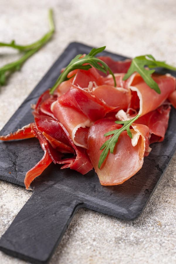 Traditional Spanish Cured Meat Jamon Stock Image - Image of cured ...