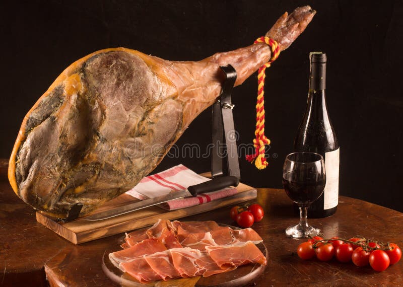 Traditional Spanish Jamon stock photo. Image of traditional - 68703638