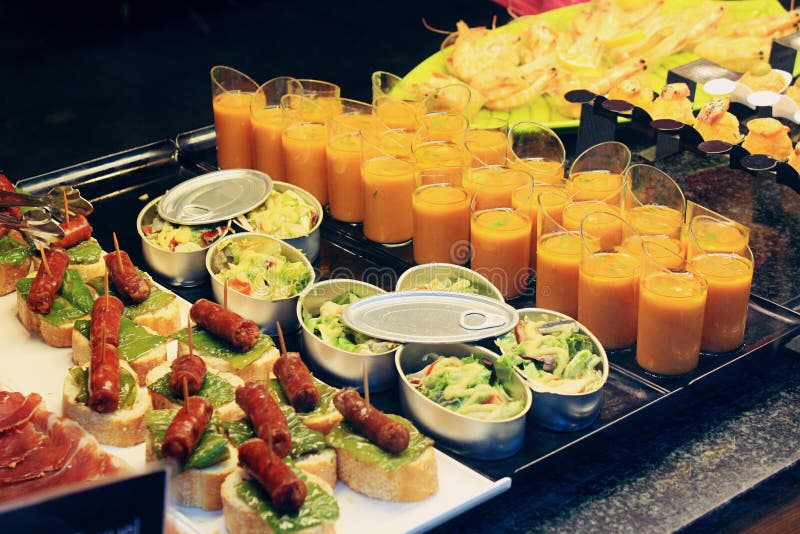 Traditional Spanish tapas stock image. Image of cooking - 46018373