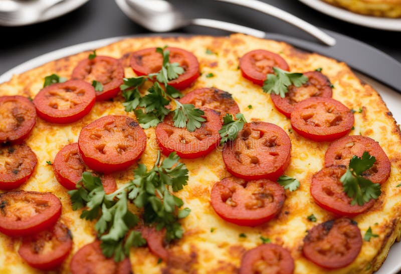 Traditional Spanish Tortilla on Wooden Table in a Restaurant Stock ...