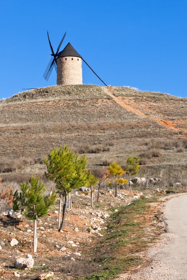 Traditional Spanish Windmill Stock Image - Image of historic, power ...